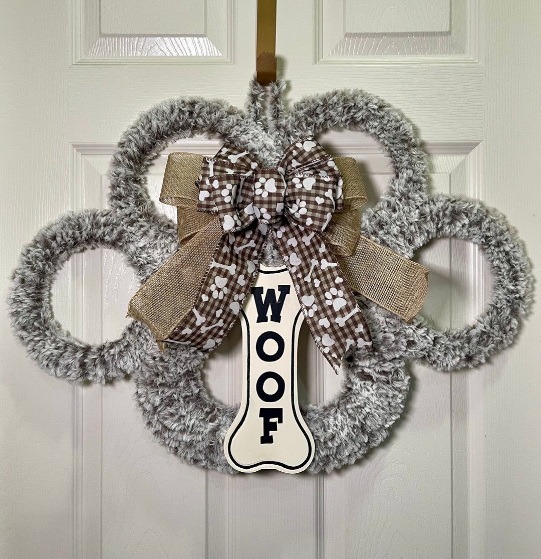 Paw Print Wreath, Paw Print Decor, Dog Paw Wreath - Etsy