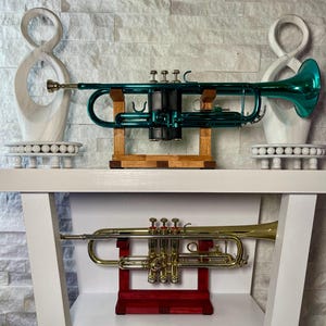 Horizontal Trumpet Display Stand Handmade Wooden - Etsy