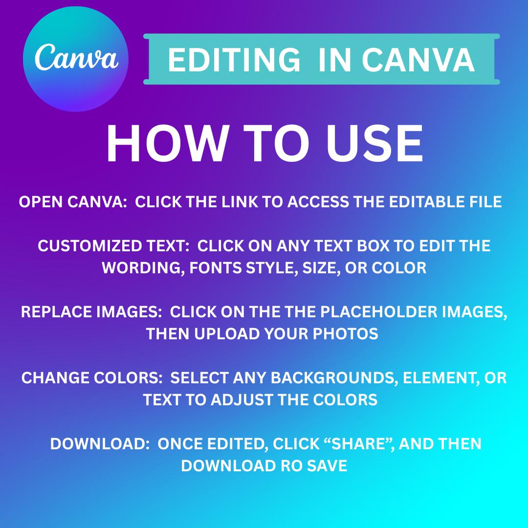 Cowboy Themed Canva Editable Digital File - Etsy