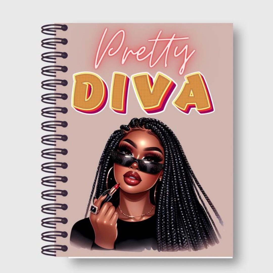 Pretty Diva Journal Cover PNG File - Etsy UK