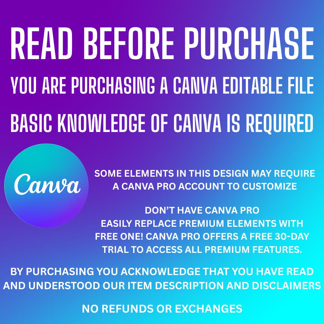 Cowboy Themed Canva Editable Digital File - Etsy