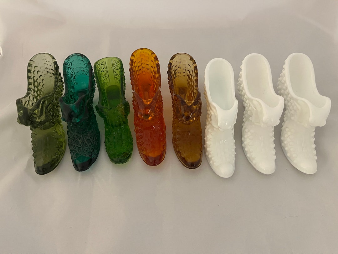 Vintage Fenton Glass Shoes (free Shipping) - Etsy
