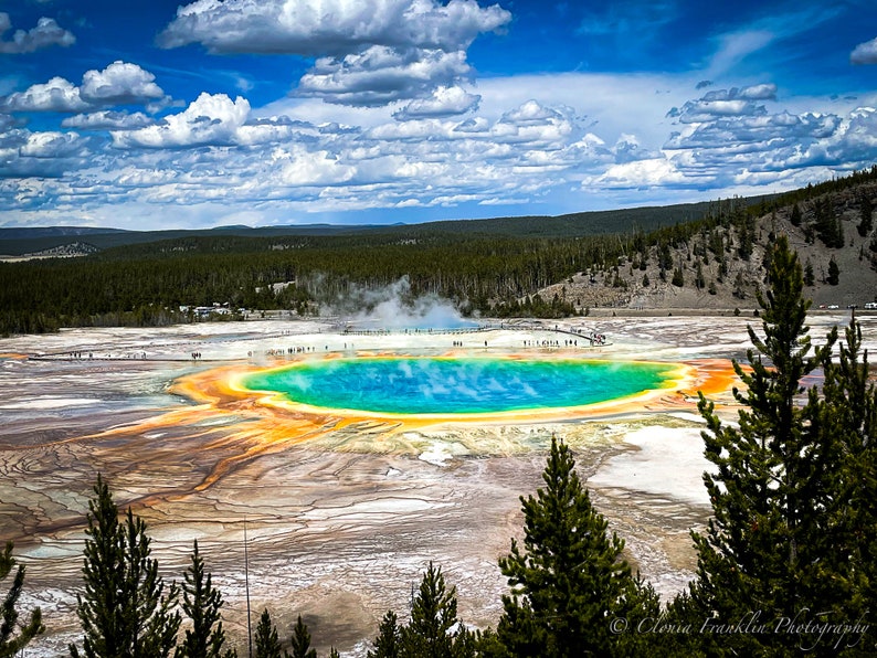 Grand Prismatic of Yellowstone Canvas Wall Art - Etsy
