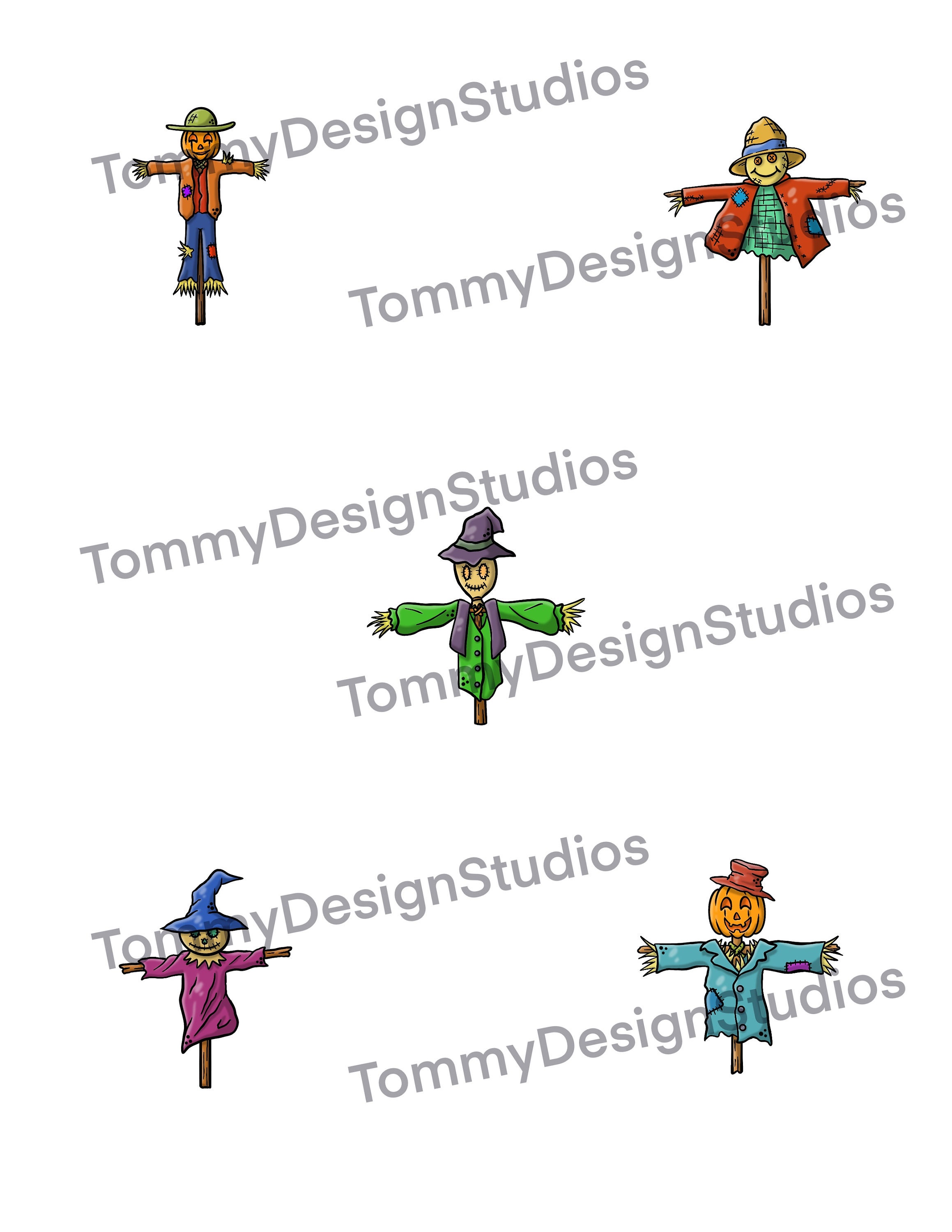 Printable SCARECROW Themed Cupcake Toppers - Etsy