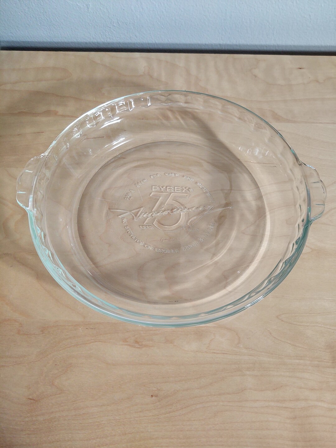 Vintage Pyrex 75th Anniversary Pie Plate 10 Round From - Etsy