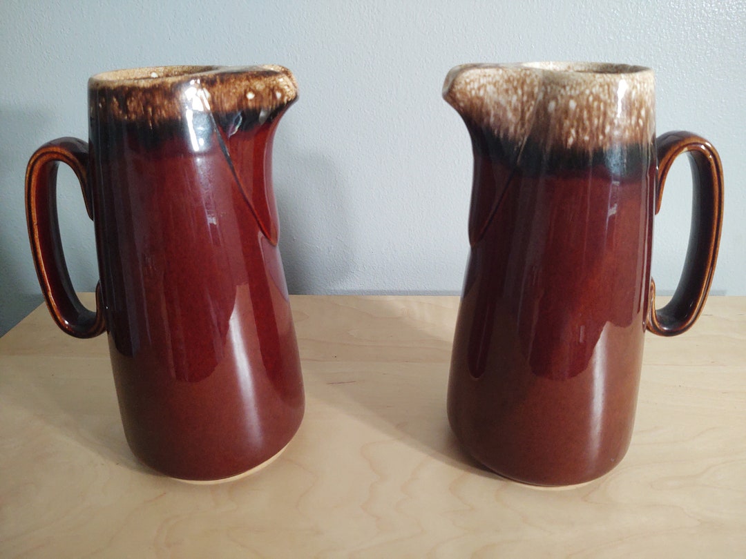 Vintage HULL Pottery Brown Drip 10 Tall Coffee Pot - Etsy