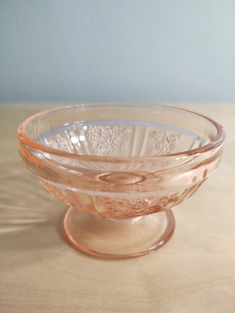 Tiara Dark Pink Candlesticks & Plum Footed Candy Dish, Pink Swirl ...