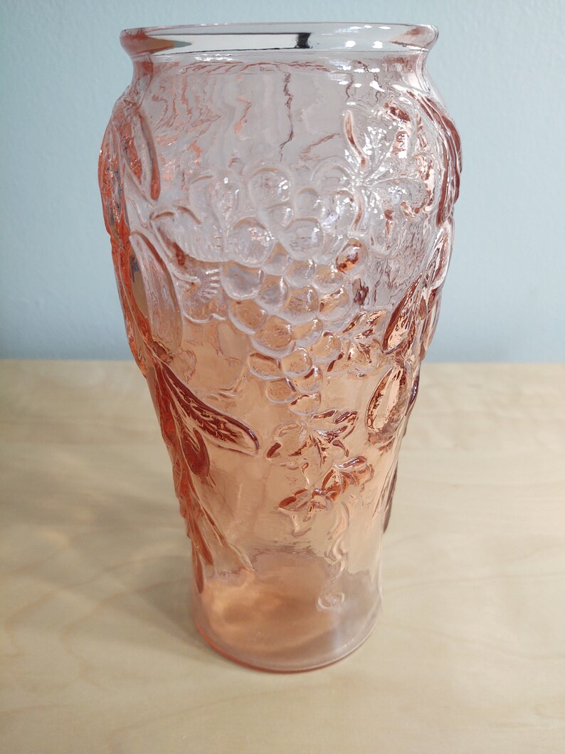 Tiara Pink Glass Vase Anchor Hocking Mayfair Creamer Federal - Etsy