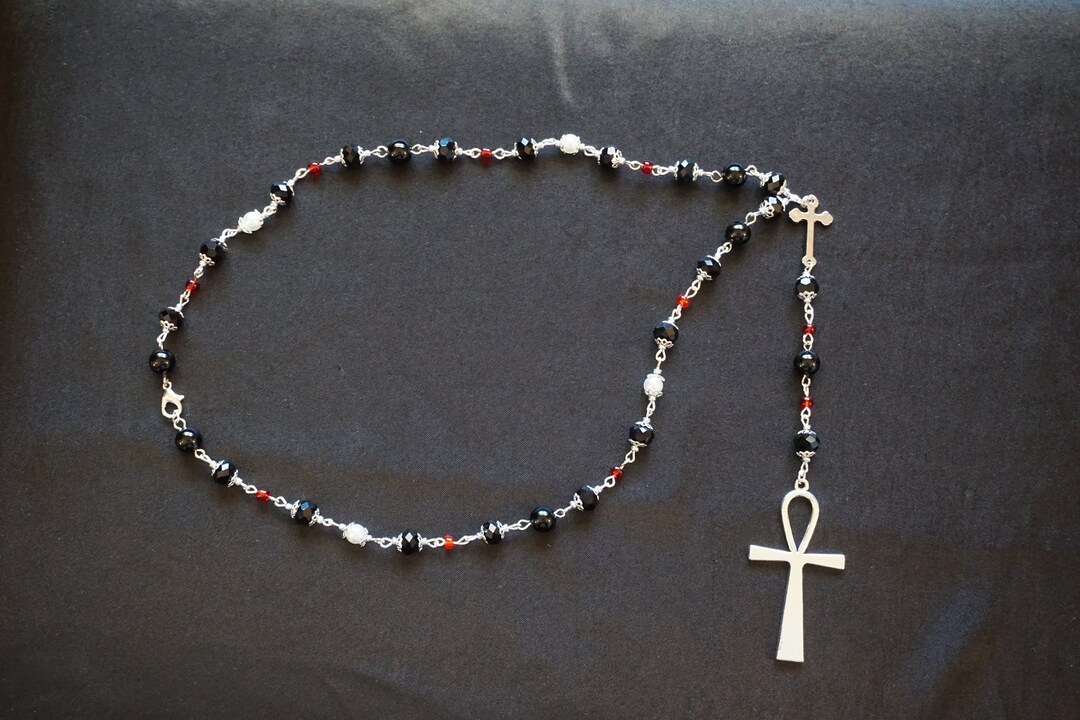 Vampire Rosary With Ankh Symbol - Etsy