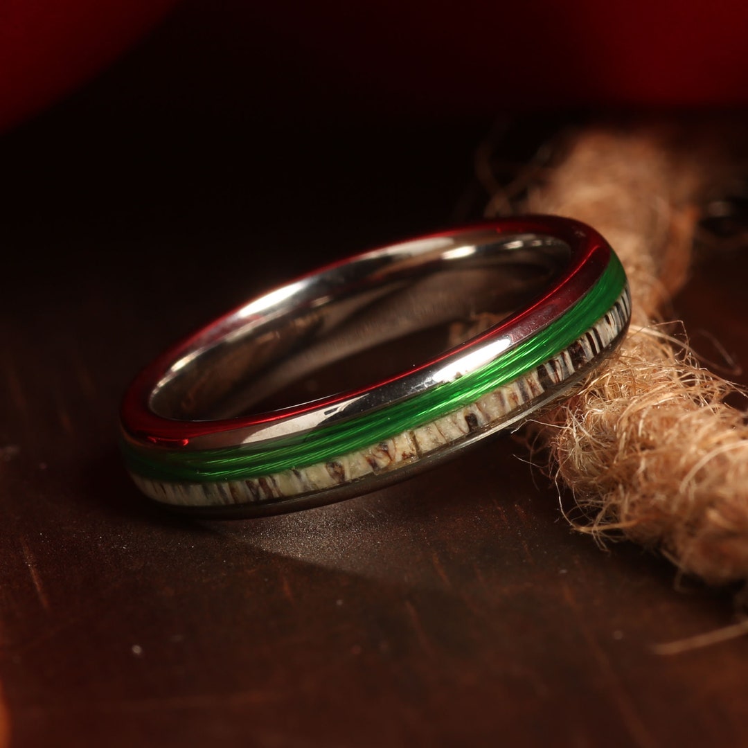 Silver Fish Ring, Fishing Lovers Ring Fish Ring Animal Ring Green ...