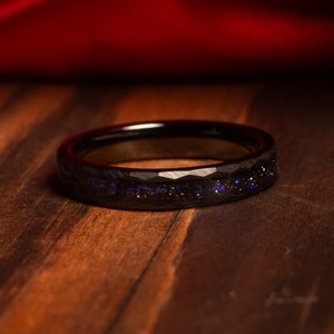 The Orion Galaxy Couple Ring Set, Orion Nebula Wedding Matching Promise Rings for Women, Black ...