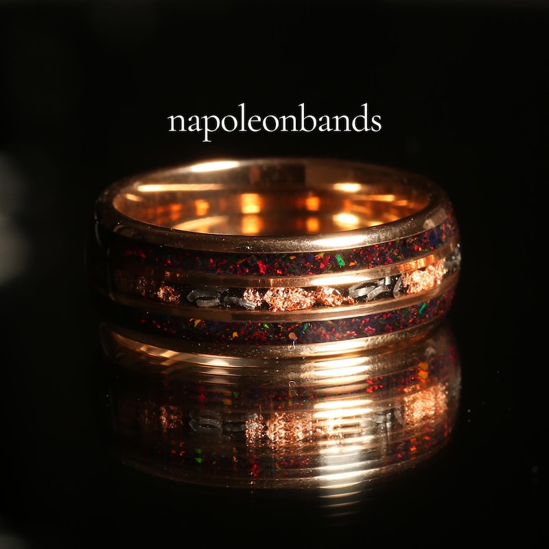 Rosegold Wedding Ring Men - Etsy