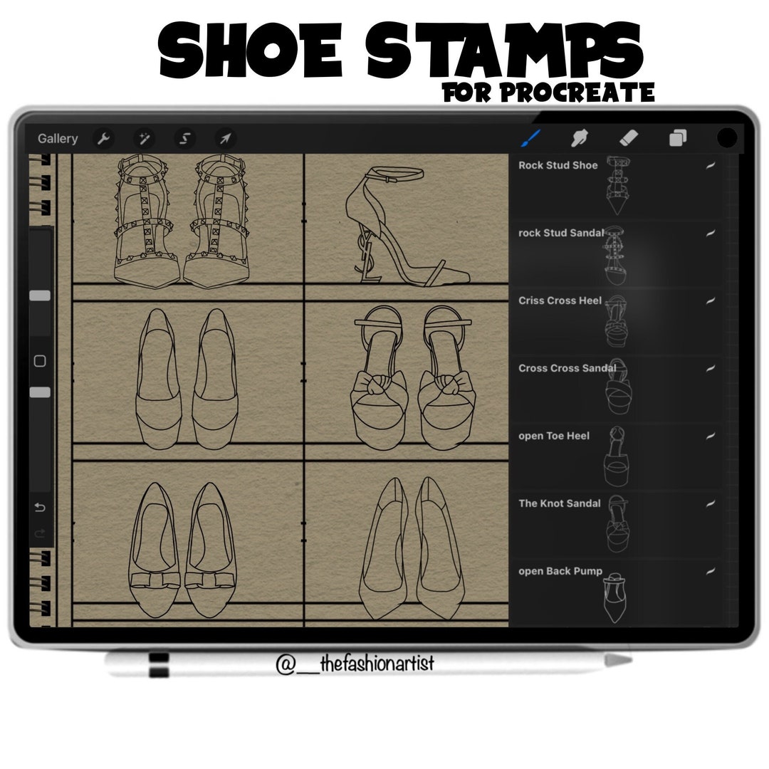 Shoe Stamps for Procreate - Etsy