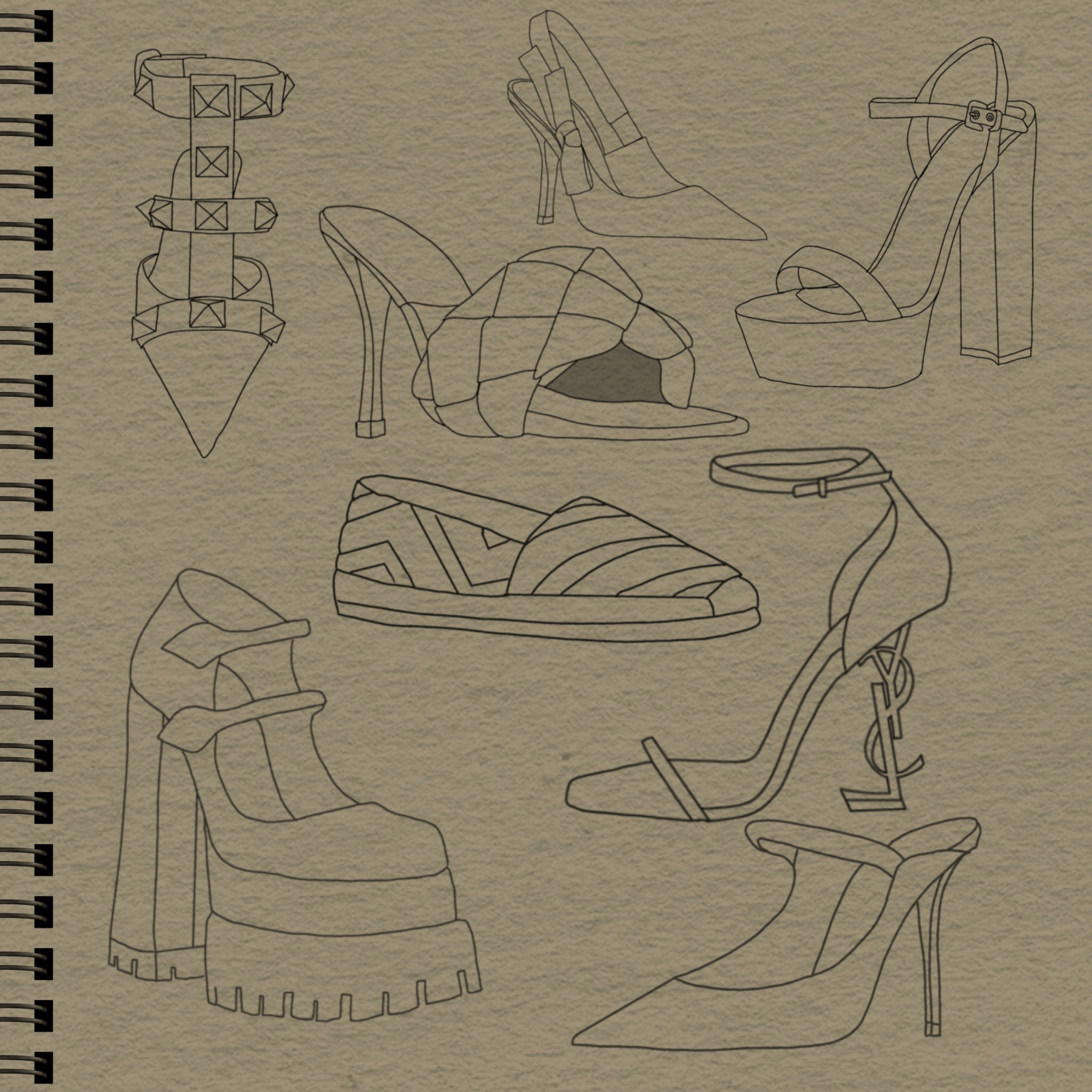 Shoe Stamps for Procreate - Etsy