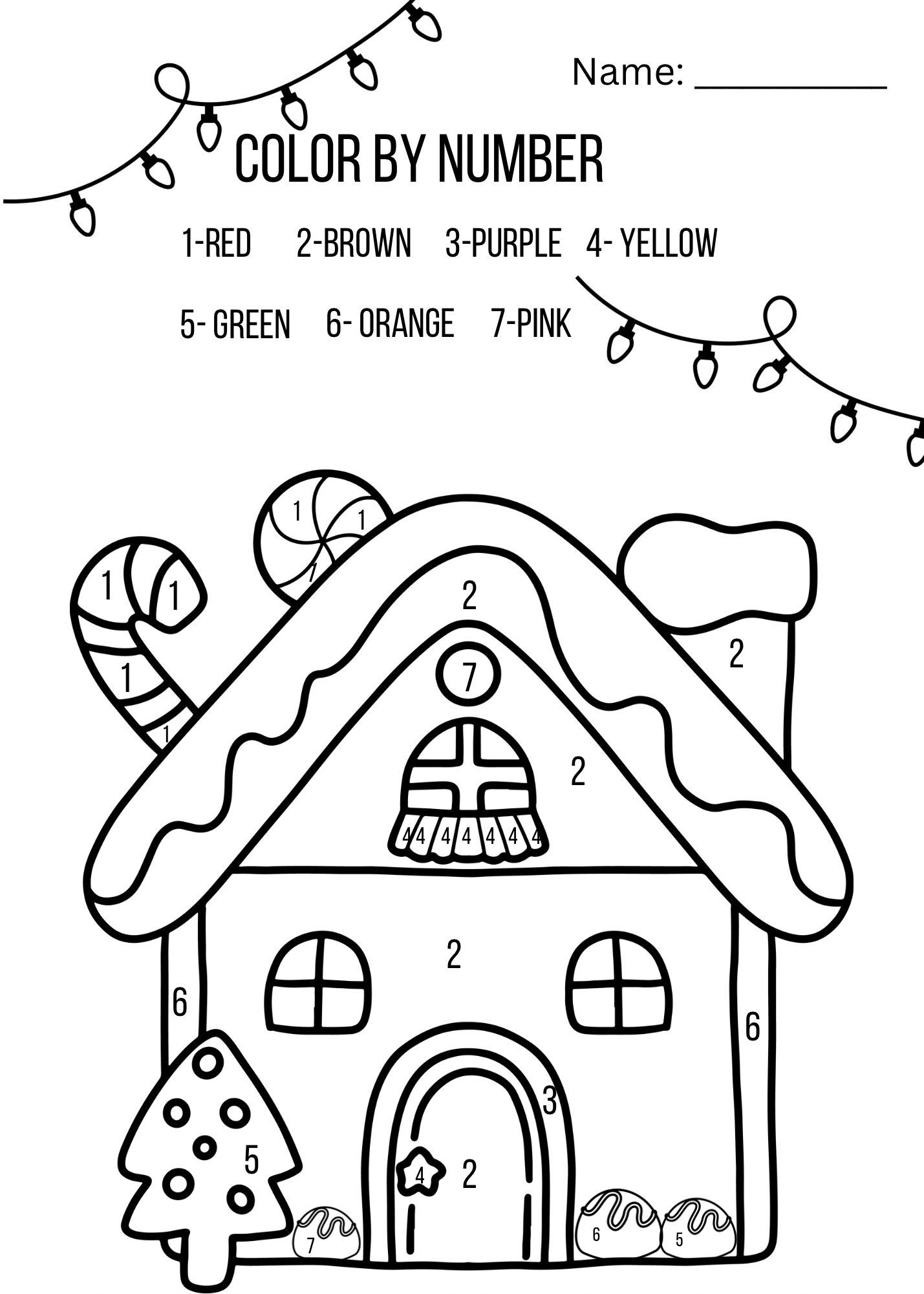 HOLIDAY Color by Number - Etsy