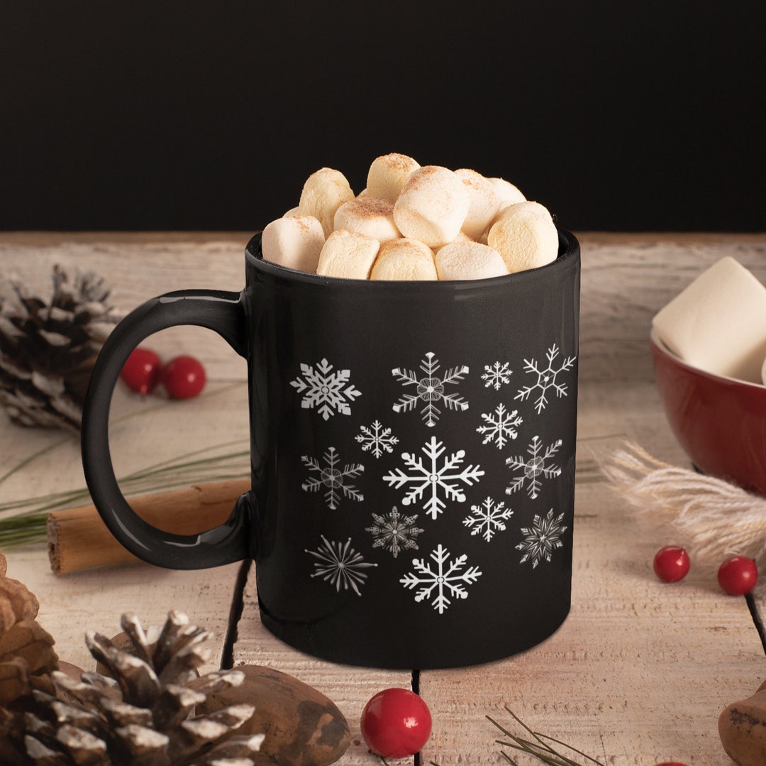 Snowflakes Mug, Holiday Coffee Cup, Winter Snowflakes Mug, Holiday Gift ...