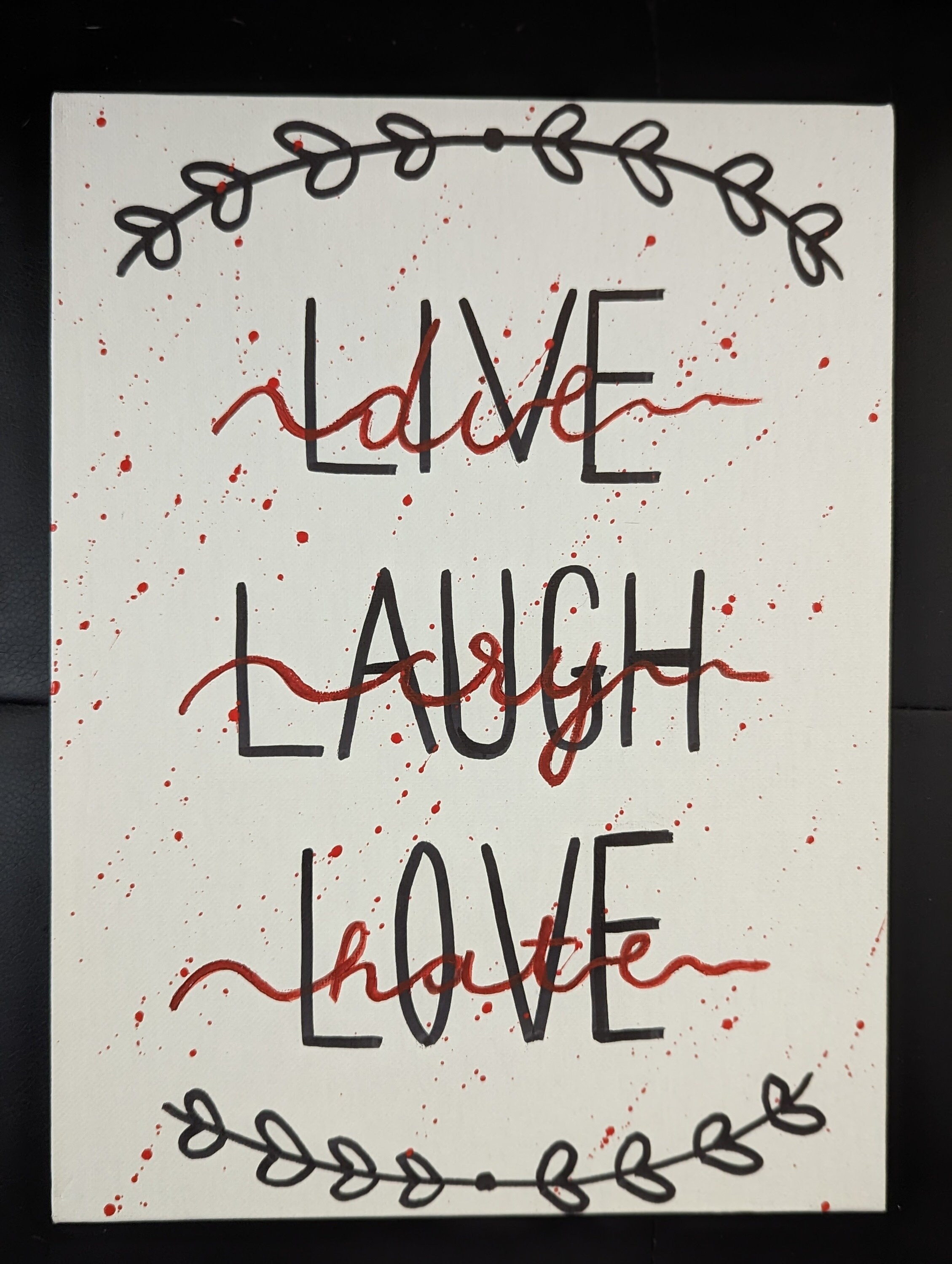 Live Laugh Love/die Cry Hate - Etsy