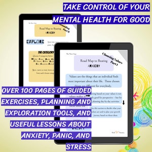 Anxiety Therapy Workbook Printable Worksheets for Panic Worry and ...