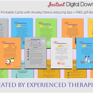 Anxiety Skills Management Flash Cards Bundle Cognitive Behavioral and ...