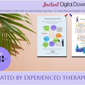 Anxiety Skills Management Flash Cards Bundle Cognitive Behavioral and ...
