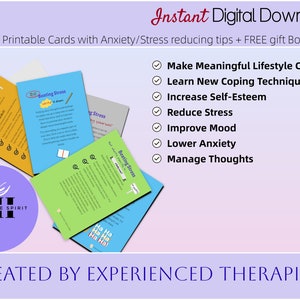 Anxiety Skills Management Flash Cards Bundle Cognitive Behavioral and ...