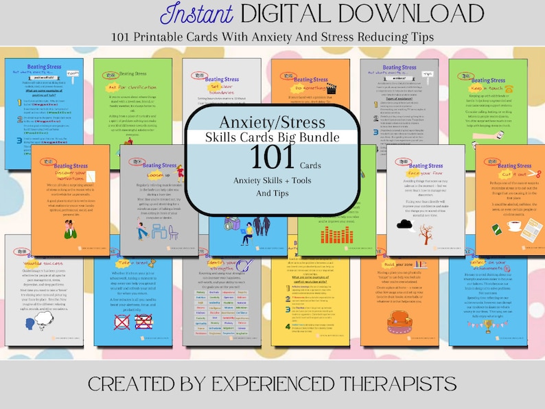 CBT Therapy Worksheets Complete Bundle for Anxiety Panic Stress Worry ...