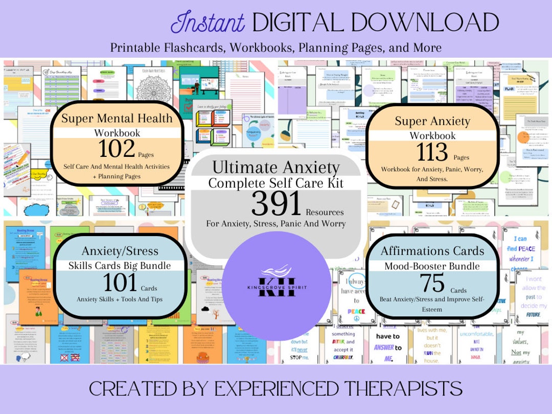 Anxiety Panic Worry Stress Complete Therapy Ultimate Bundle Cognitive ...