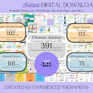 Anxiety Panic Worry Stress Complete Therapy Ultimate Bundle Cognitive ...