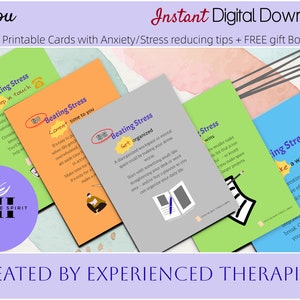 Anxiety Skills Management Flash Cards Bundle Cognitive Behavioral and ...