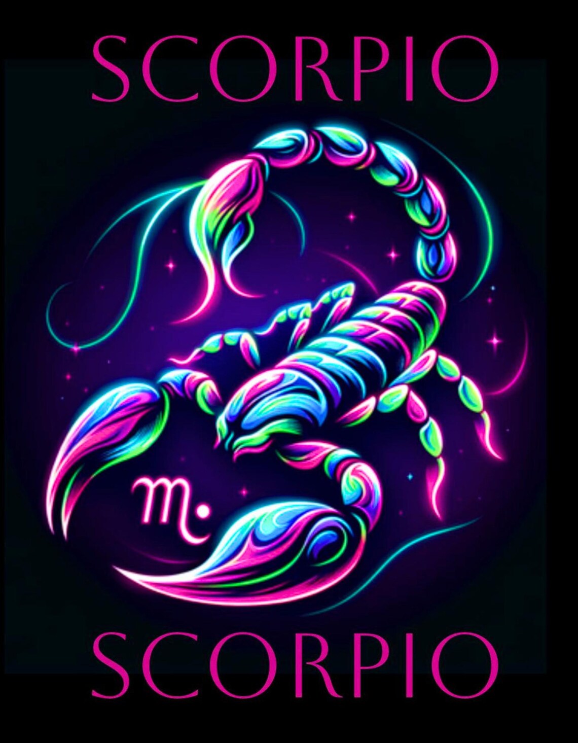 Neon Scorpio Plush Zodiac Blanket - Etsy
