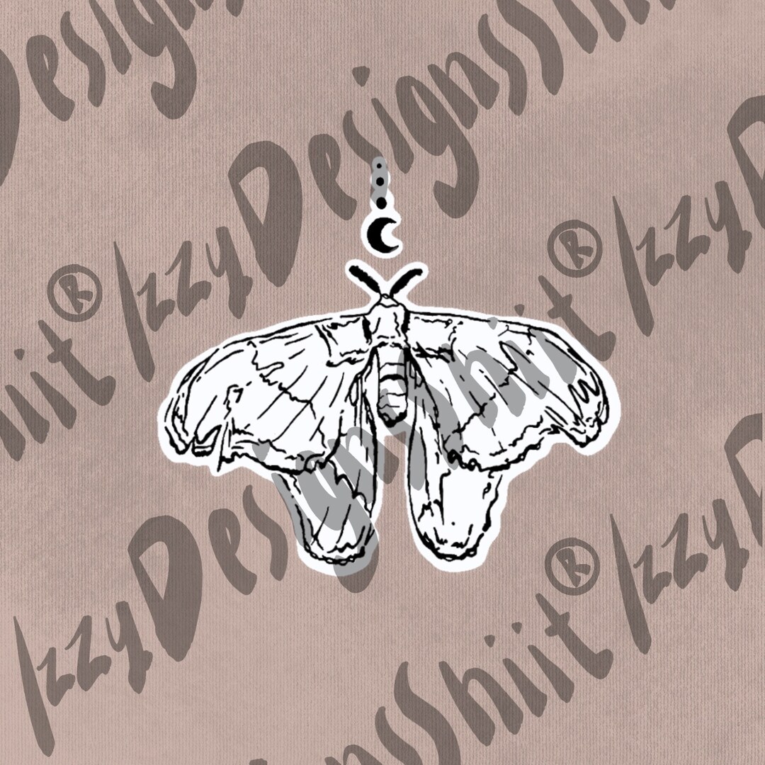 Simple Moth Outline Tattoo Design - Etsy