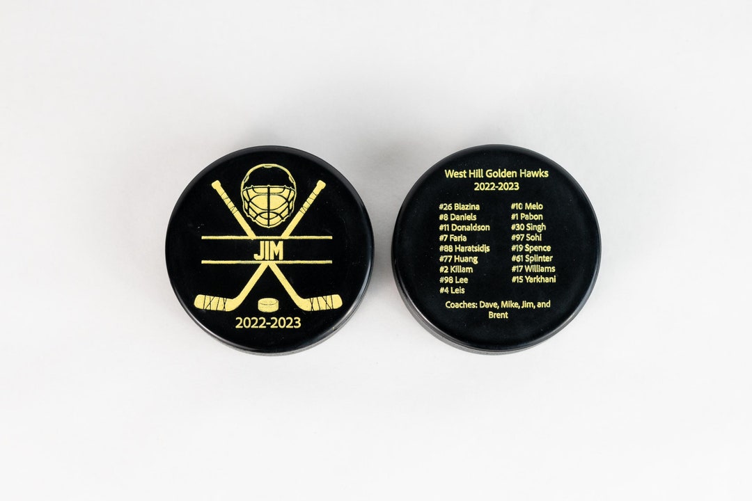 Engraved Hockey Puck, Personalized Hockey Puck, End of Season Hockey ...