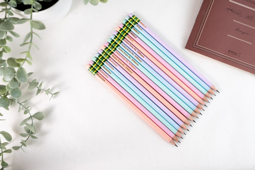 Personalized Pastel Pencils, Personalized Ticonderoga Pencils, Custom ...