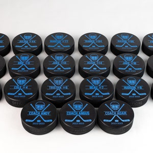 Engraved Hockey Puck, Personalized Hockey Puck, End of Season Hockey ...