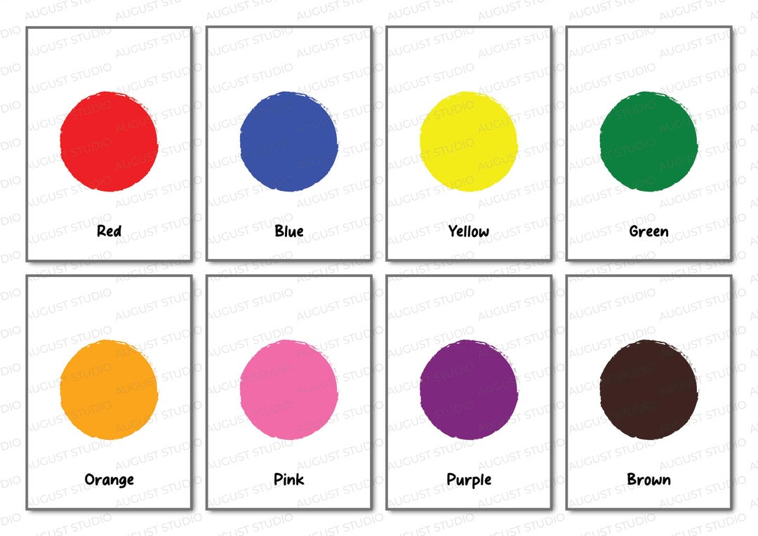 28 Colors Flash Cards Learn Colours Kids Flash Card, Preschool Flash ...