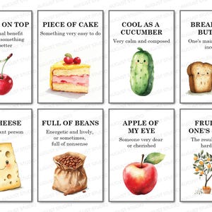32 English Idioms Cards Printable Flash Cards, Idioms Printable ...