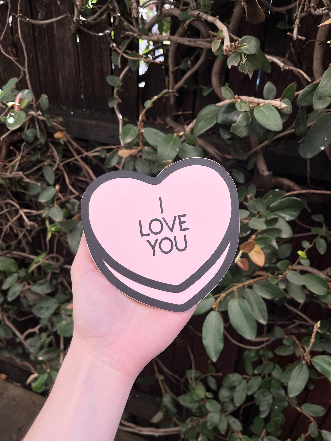 I Love You Candy Heart Card - Etsy