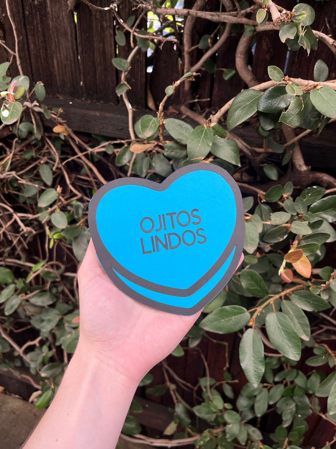 Ojitos Lindos Candy Heart Card - Etsy