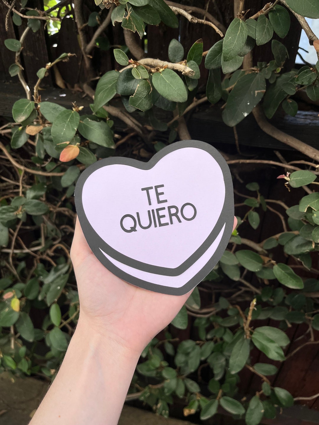 Te Quiero Candy Heart Card - Etsy
