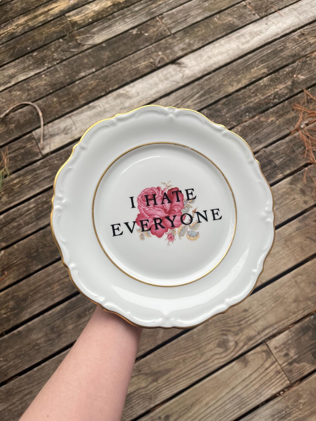 I Hate Everyone Wall Decor Plate - Etsy