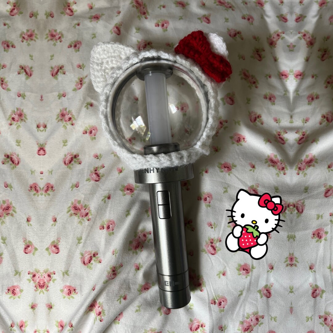Hello Kitty ENHYPEN Crochet Kpop Light Stick Cover Other Lightstick Ver ...