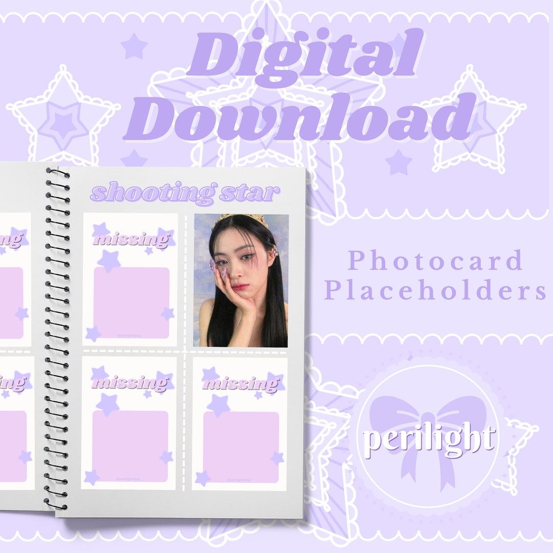 Kpop Photocard Placeholder Star Edition - Etsy