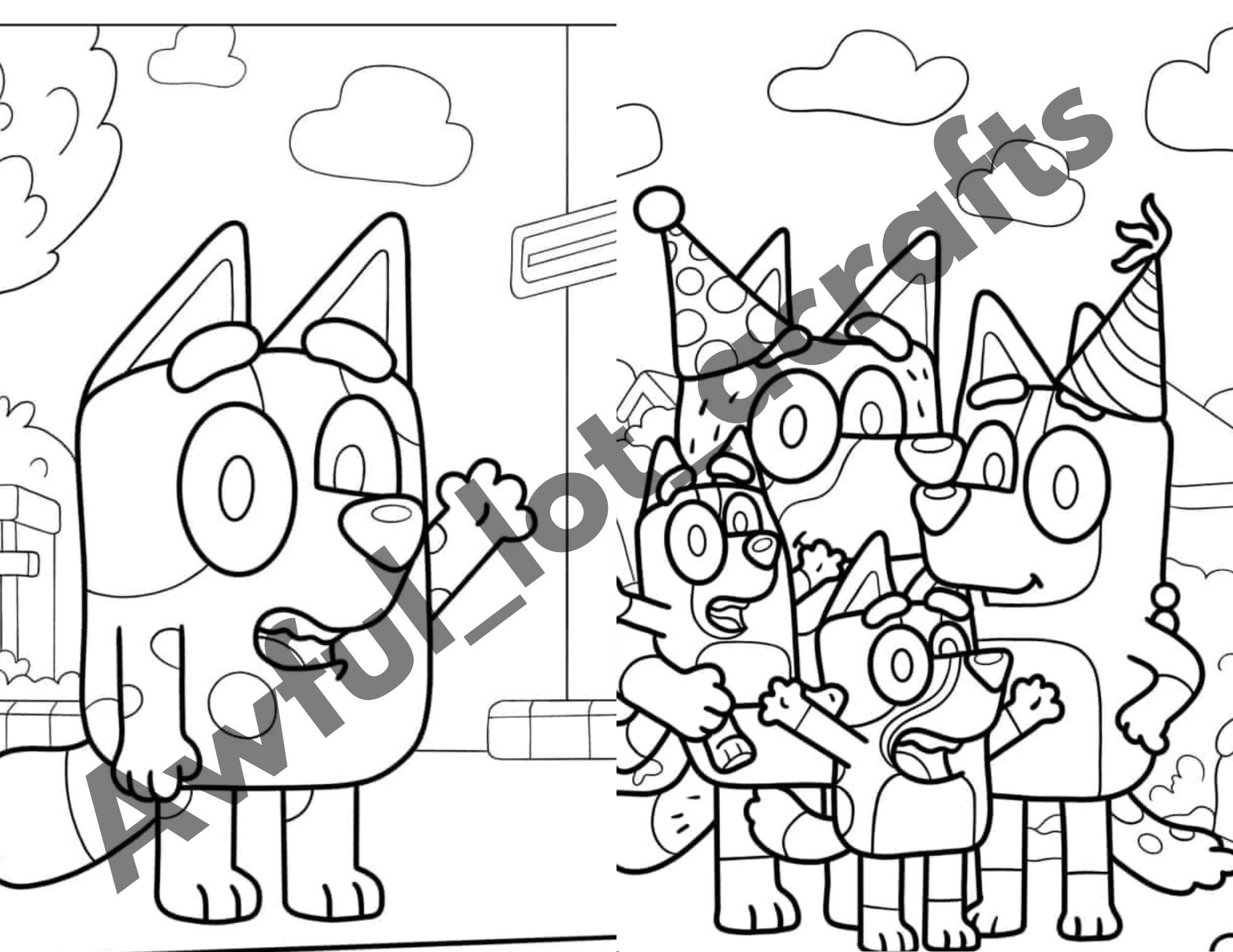 Canva Customizable Bluey Coloring Activity Book - Etsy