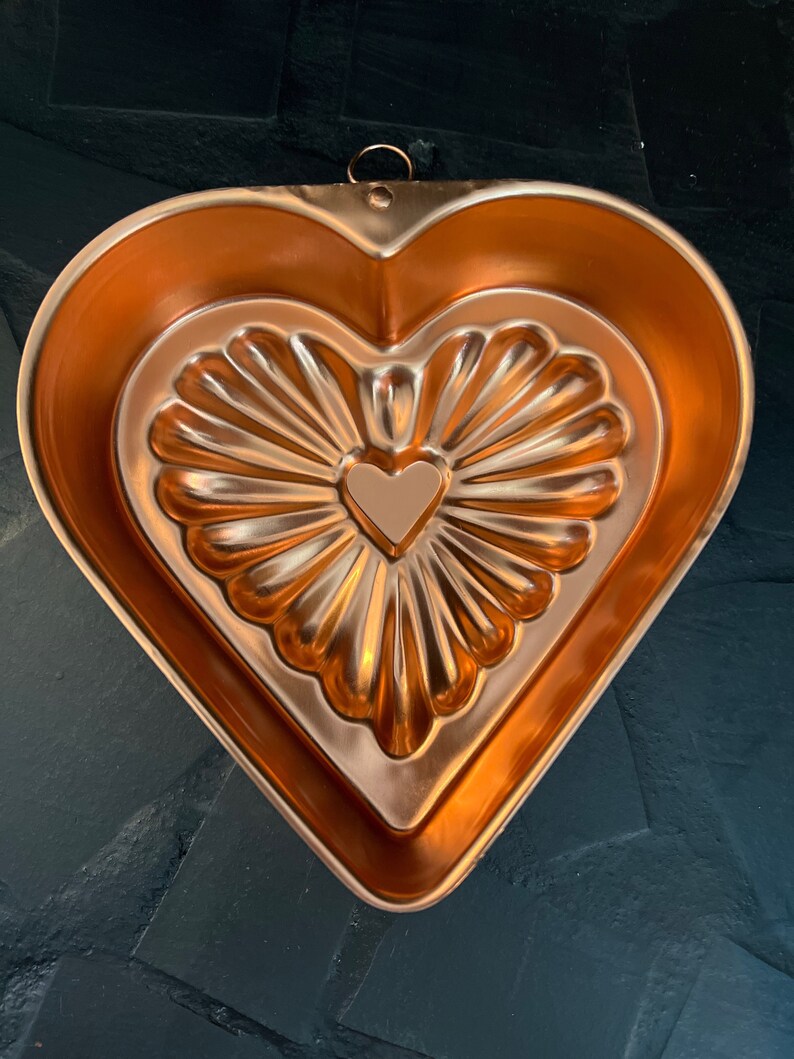 Vintage Copper Coated Aluminum Heart Mold Brass - Etsy