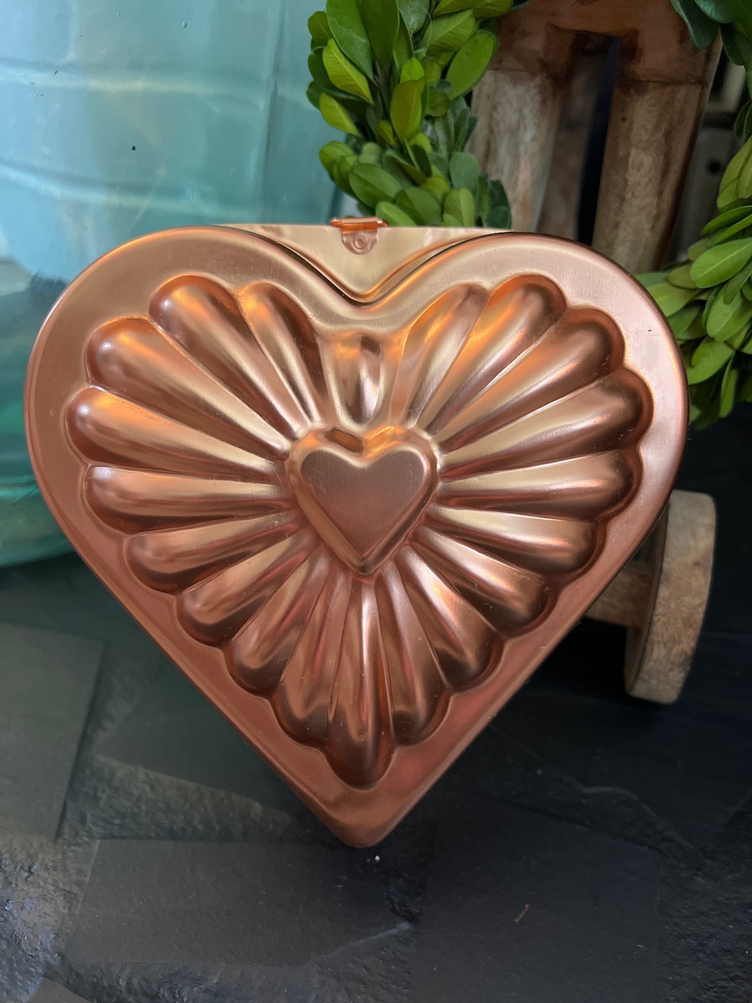 Vintage Copper Coated Aluminum Heart Mold Brass - Etsy