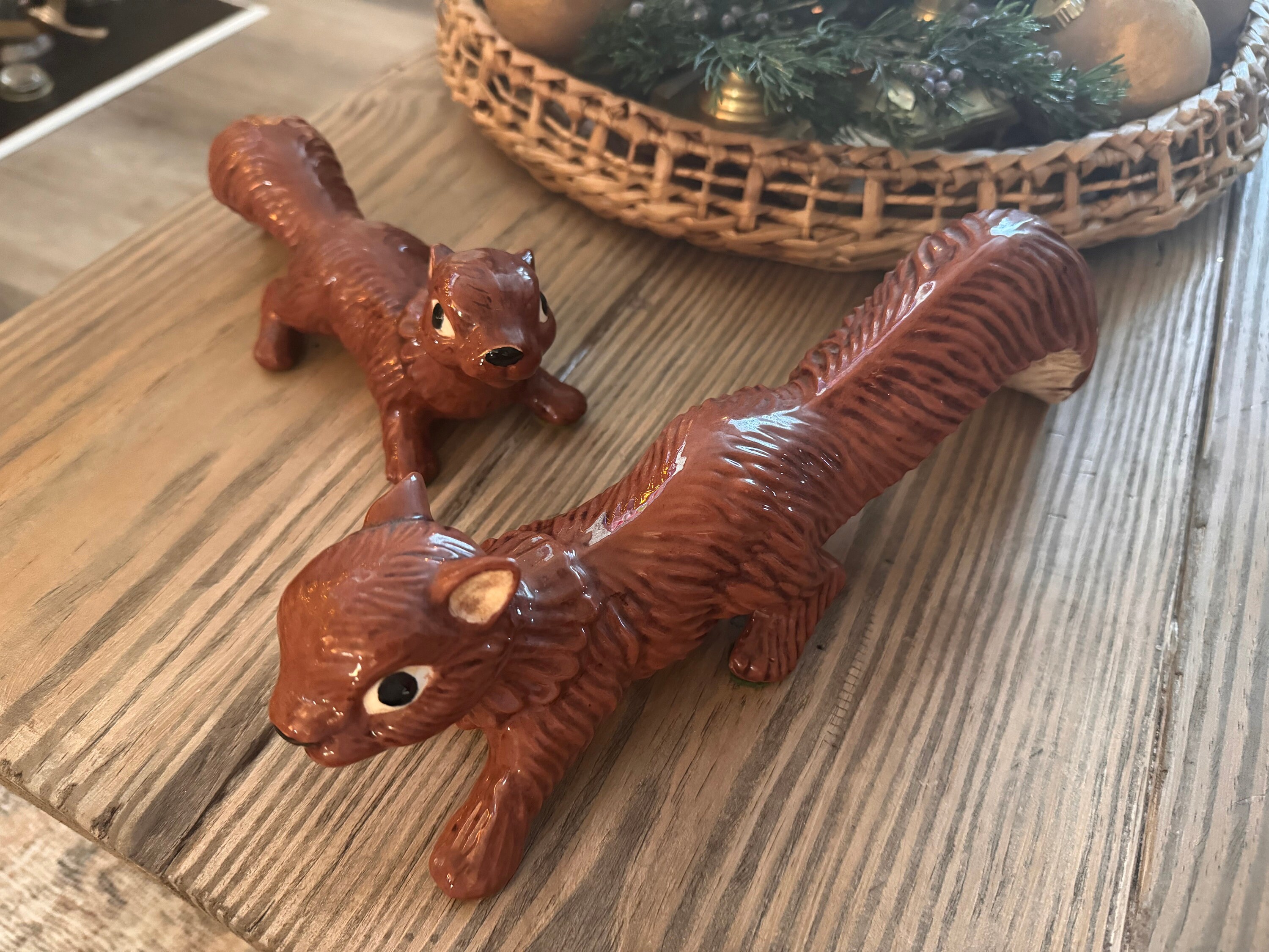 Midcentury Brown Ceramic Squirrels - Vintage - Set of 2 - Etsy