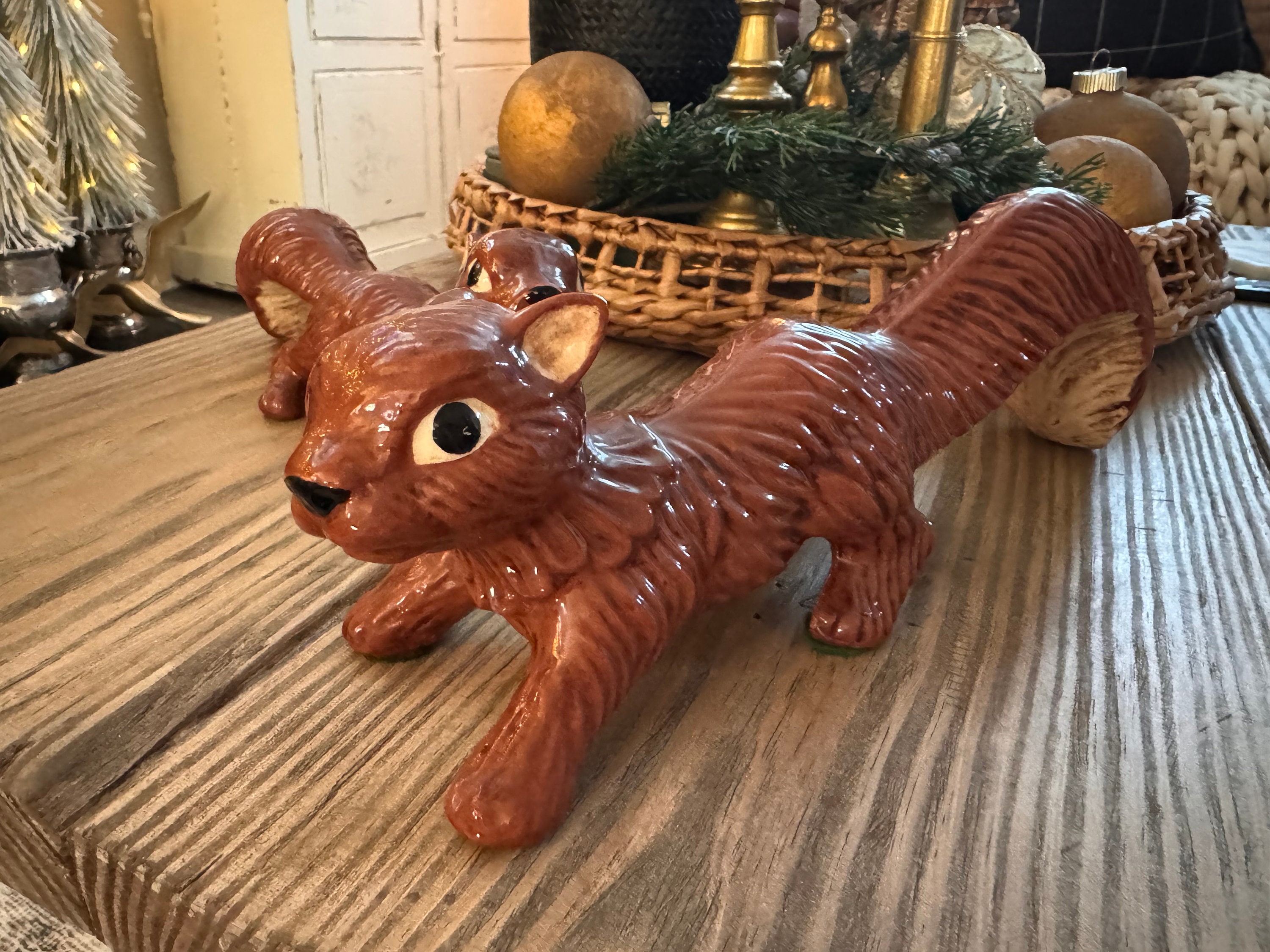 Midcentury Brown Ceramic Squirrels - Vintage - Set of 2 - Etsy