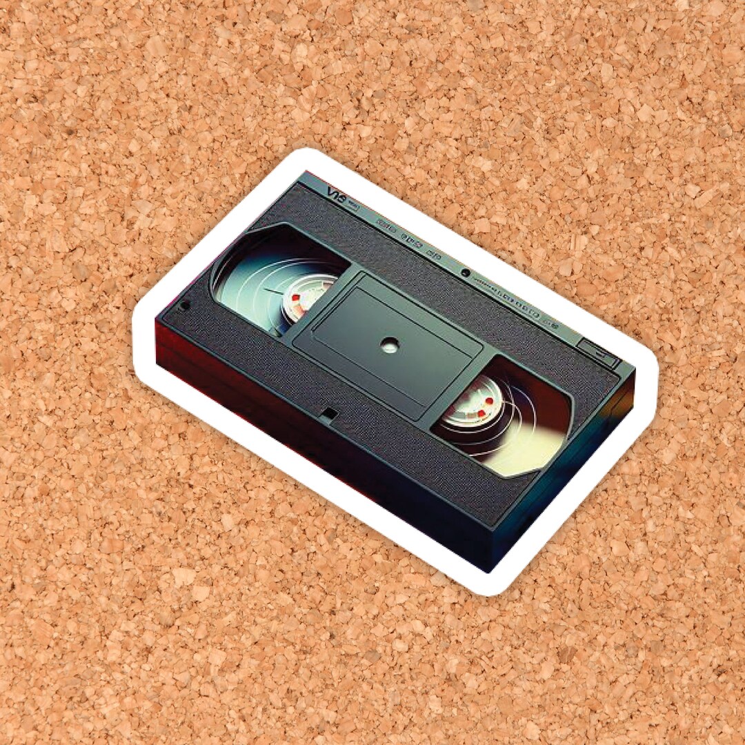 Retro VHS Tape Stickers 4cm, 8cm, 12cm Video Cassette, Old School ...