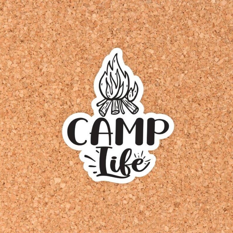 Camp Life Bumper Sticker 2 Sizes Available 10/20cm Durable Vinyl Decal ...