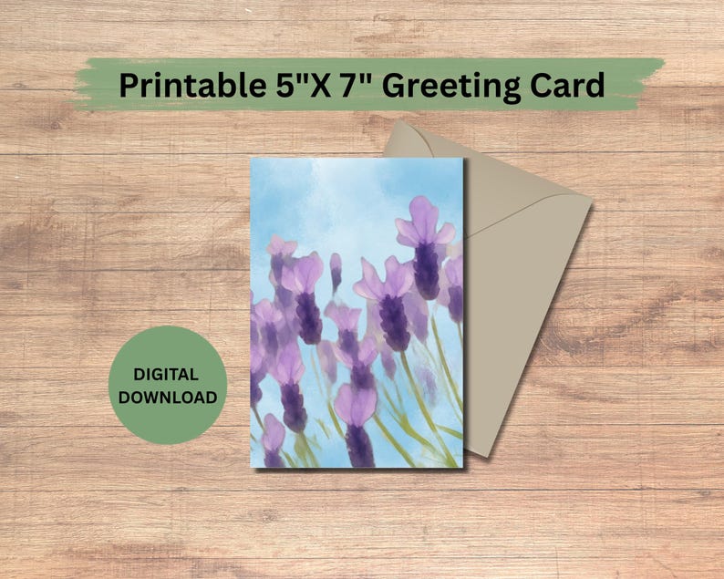 Spanish Lavender Printable Card - Etsy